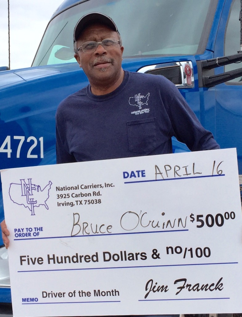 Bruce O’Guinn Named Driver of the Month at National Carriers – National ...